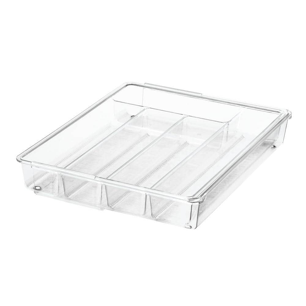 iDesign Expandable Cutlery Tray Organizer Clear 70032 - The Home Depot