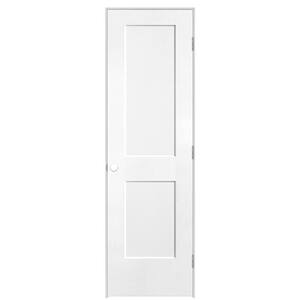 Masonite 24 in. x 80 in. 2-Panel Logan Right-Hand Solid Core Ultra-Pure ...