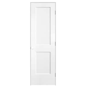 Masonite 24 in. x 80 in. 3 Panel Left-Handed Primed Composite Hollow ...