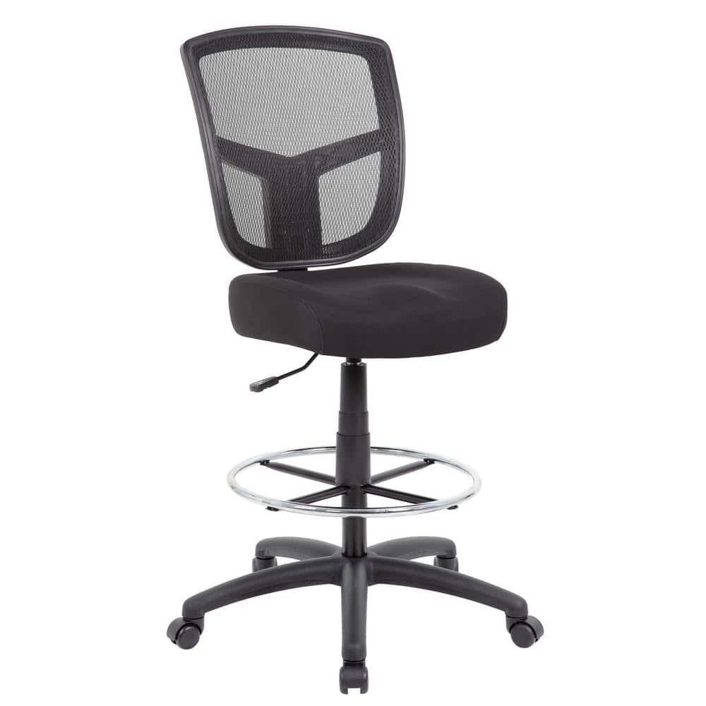 BOSS Office Products BOSS Mesh Upholstery Adjustable Height Ergonomic Contract Grade Drafting ...