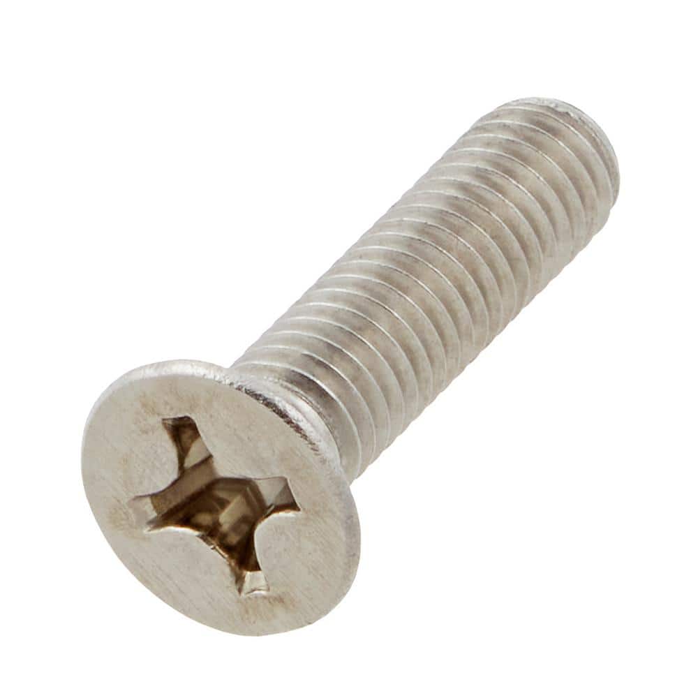 Everbilt M6-1.0x25mm Stainless Steel Flat Head Phillips Drive Machine ...