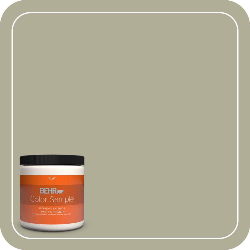 BEHR PREMIUM PLUS 8 oz. #MQ6-27 Sage Wisdom Flat Interior/Exterior ...