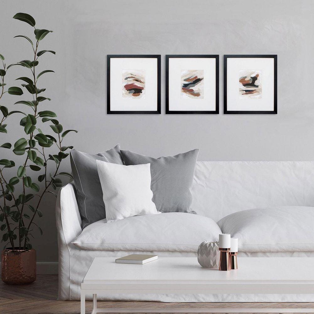 Paragon 3 Piece Framed Giclee Abstract Art Print 20 in. x 18 in. 46152 ...