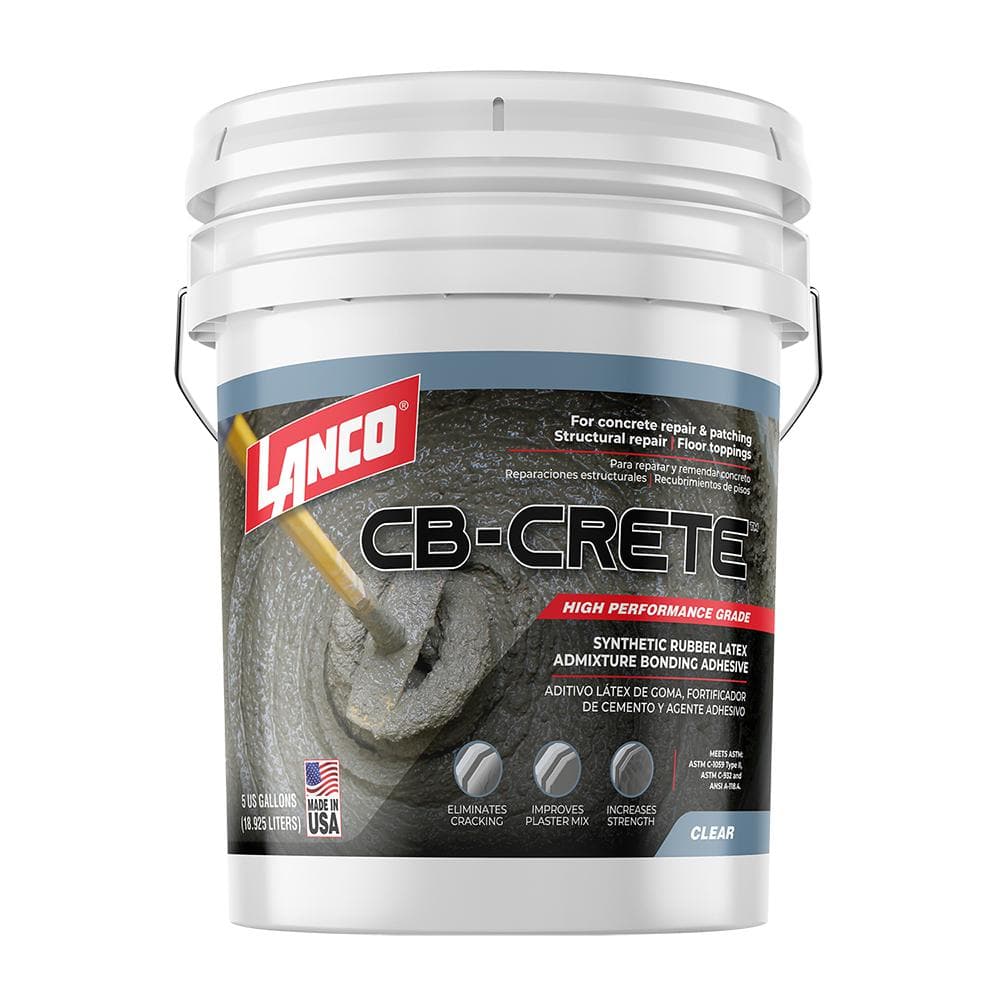 Lanco CB-Crete 5 Gal. Synthetic Rubber Latex Admixture Bonding Adhesive ...