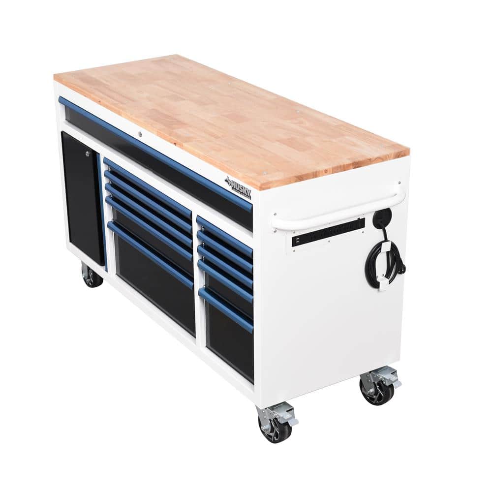Buy Limited Edition 61 in. W x 23 in. D 11-Drawer White Mobile ...