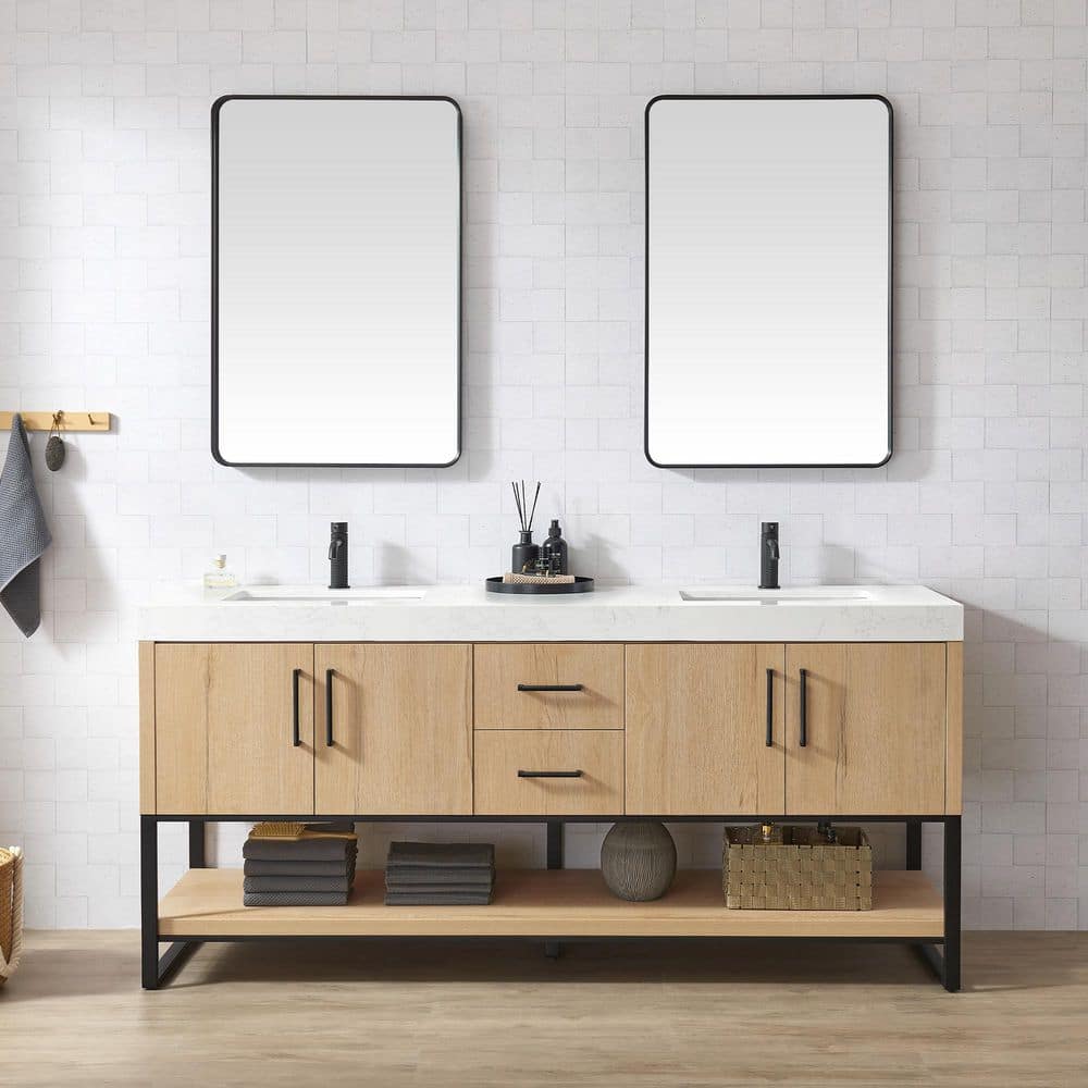 ROSWELL Kolkata 72 in.W x 22 in.D x 34 in.D Double Bath Vanity in ...