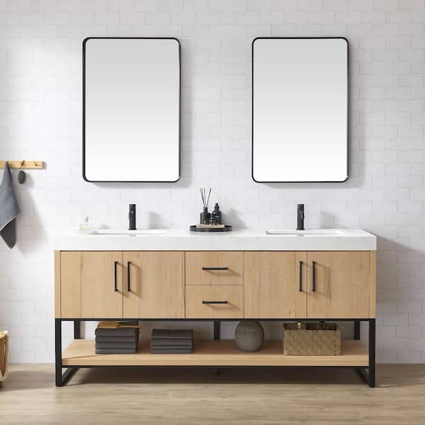 ROSWELL Kolkata 72 in.W x 22 in.D x 34 in.D Double Bath Vanity in ...