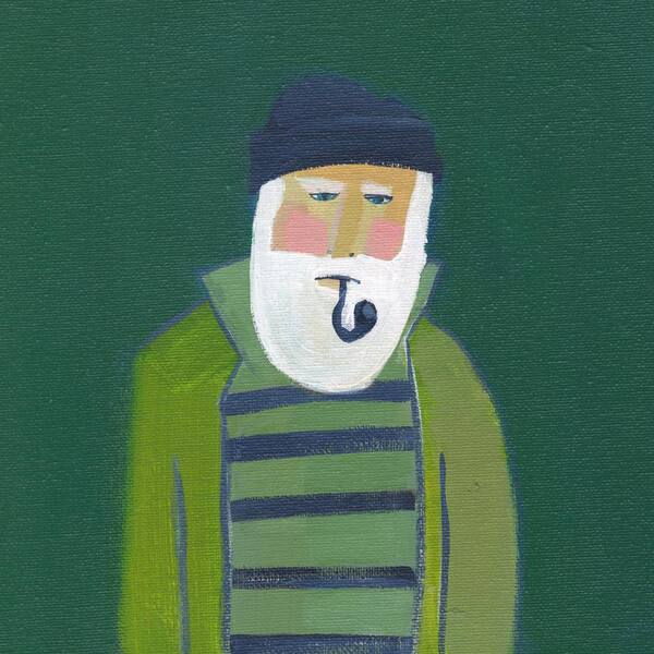 Melissa Van Hise Sailor with Green Coat by Kate Mancini Unframed Canvas ...