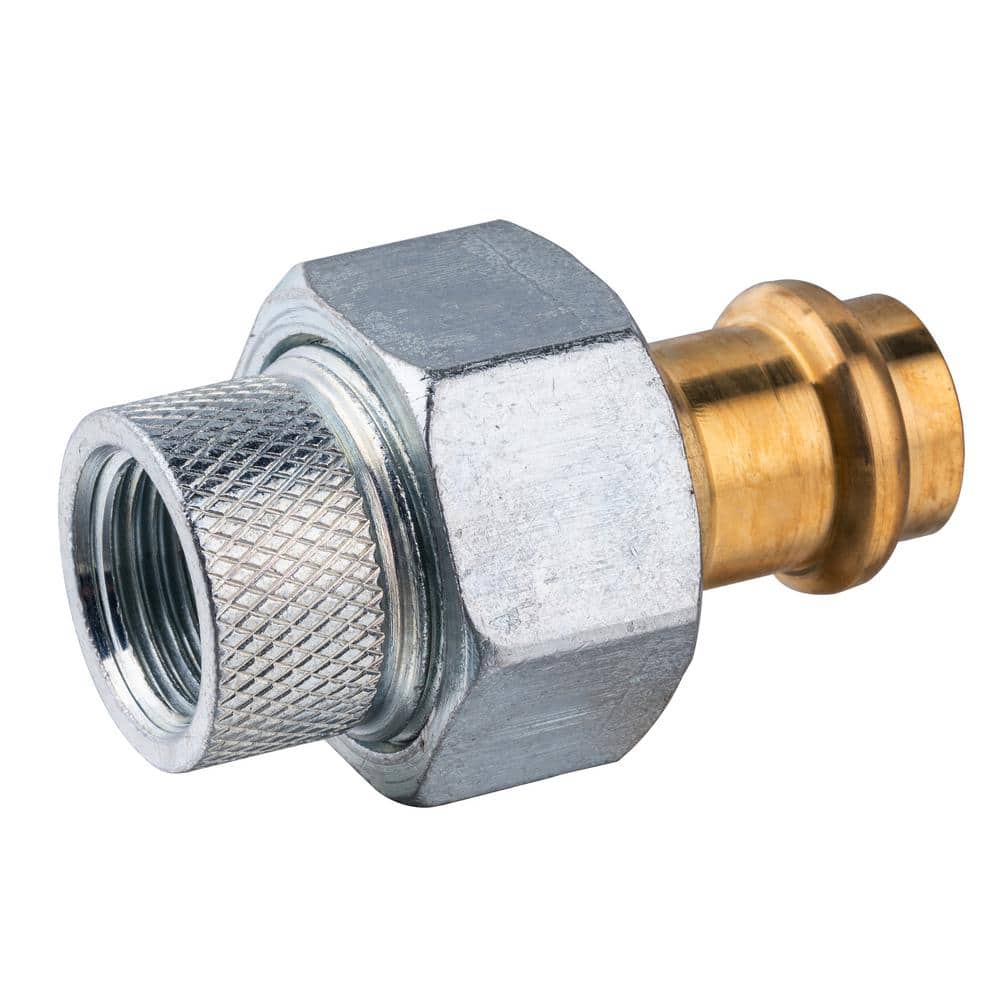 Apollo 3/4 in. x 3/4 in. FNPT x Copper Press Galvanized Dielectric Union XPRDU34 - The Home Depot