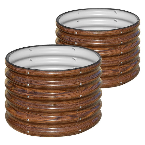 TARTER 2 ft. x 1 ft. x 4 ft. Copper Vein Steel Raised Garden Bed ...