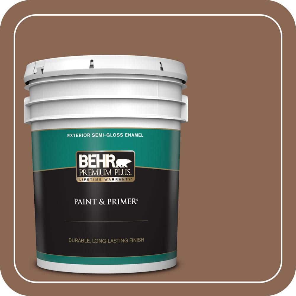 BEHR PREMIUM PLUS 5 gal. #PPU3-17 Clay Pot Semi-Gloss Enamel Exterior ...