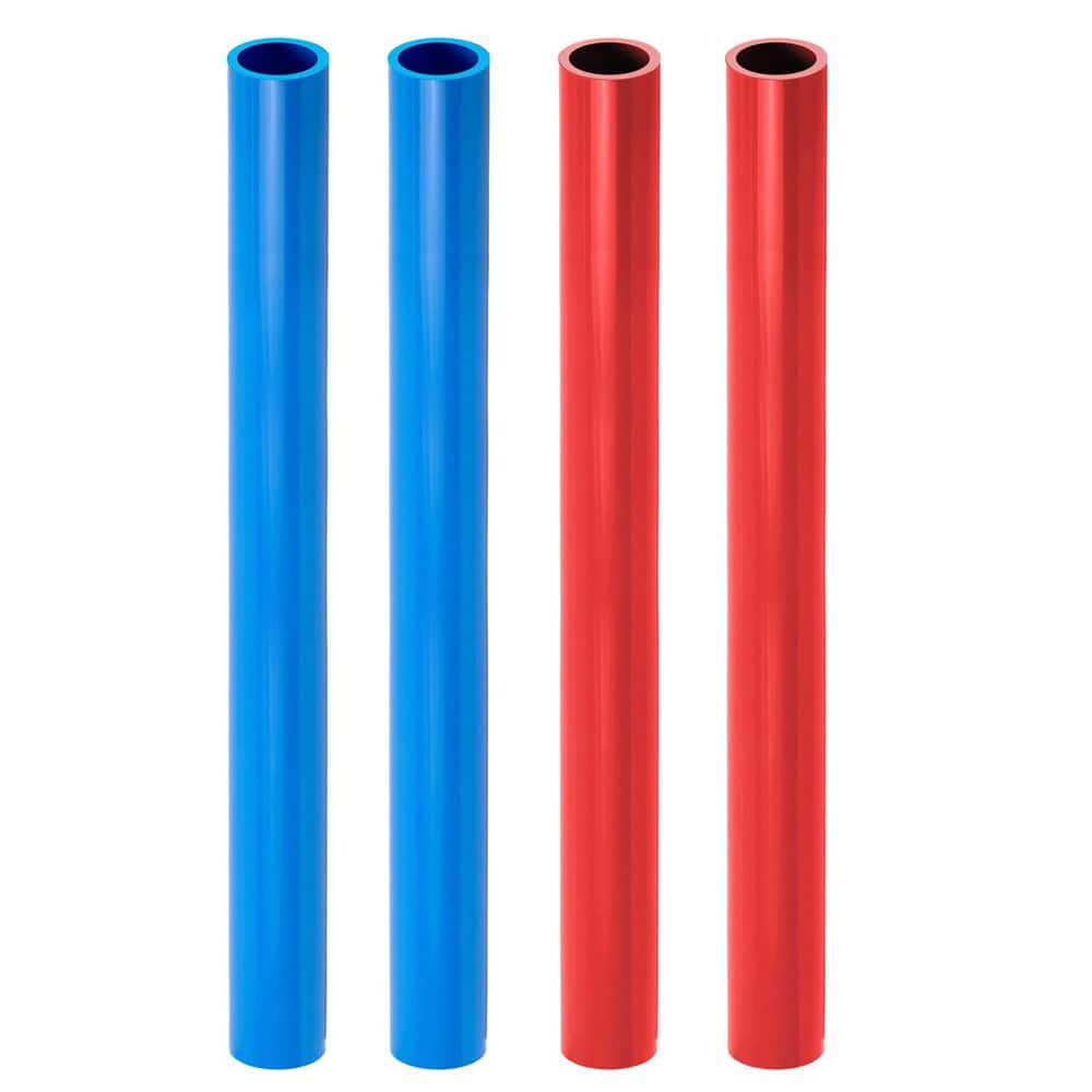 PLUMBFLEX 1/2 in. x 4 ft. PEX-B Tube Stick, Polyethylene Pack of 2 Red ...