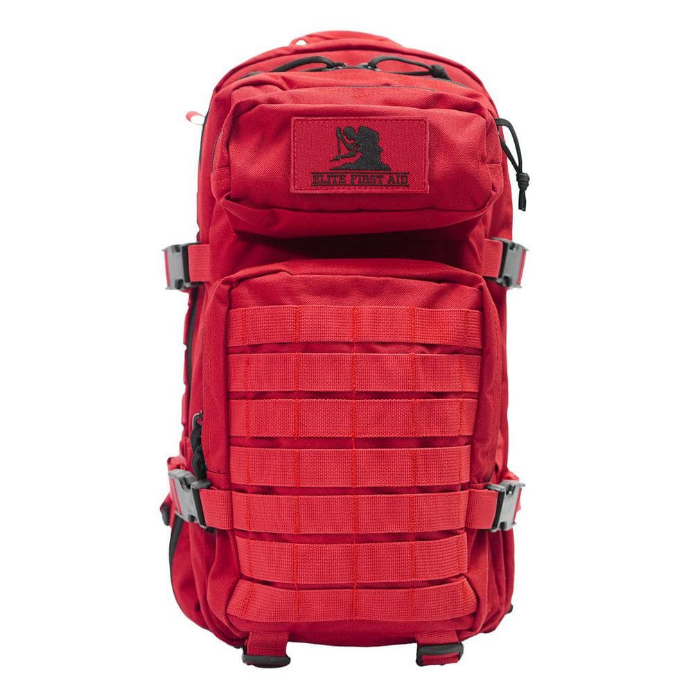 Elite First Aid Tactical Trauma First Aid Kit Backpack, Red FA138R-FAK ...
