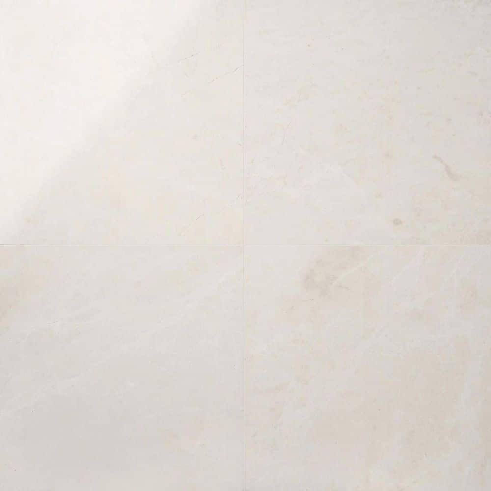 Ivy Hill Tile Vanilla Warm White 24 in. x 24 in. Polished Marble Floor ...