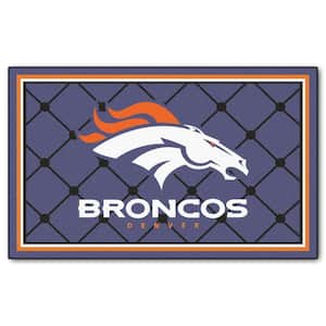 FANMATS Denver Broncos 3 ft. x 6 ft. Football Field Rug Runner Rug 7350