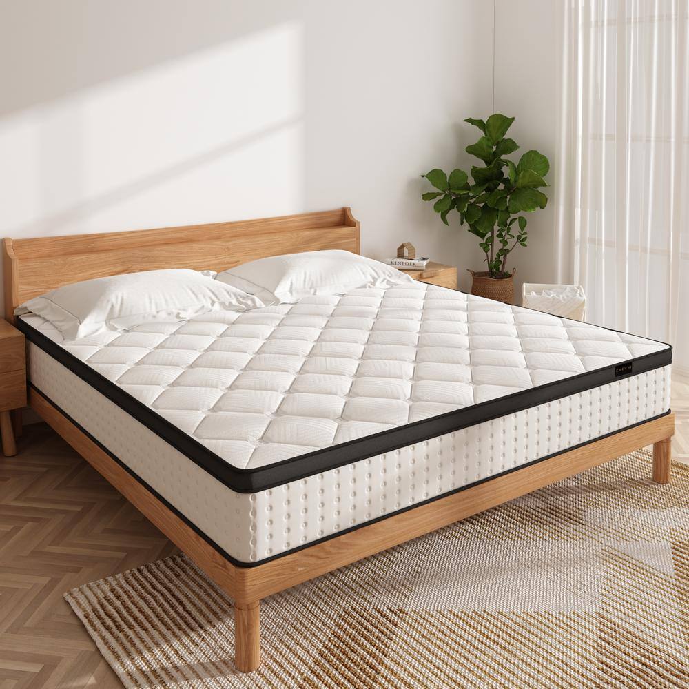CHEVNI White Twin Medium Memory Foam 10 in. Bed-in-a-Box Mattress HD ...