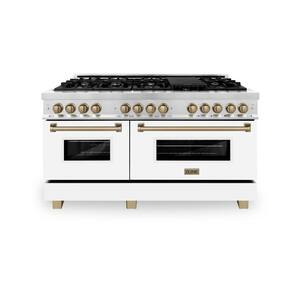 ZLINE Kitchen and Bath Autograph Edition 48 in. 7-Burner Double Oven ...