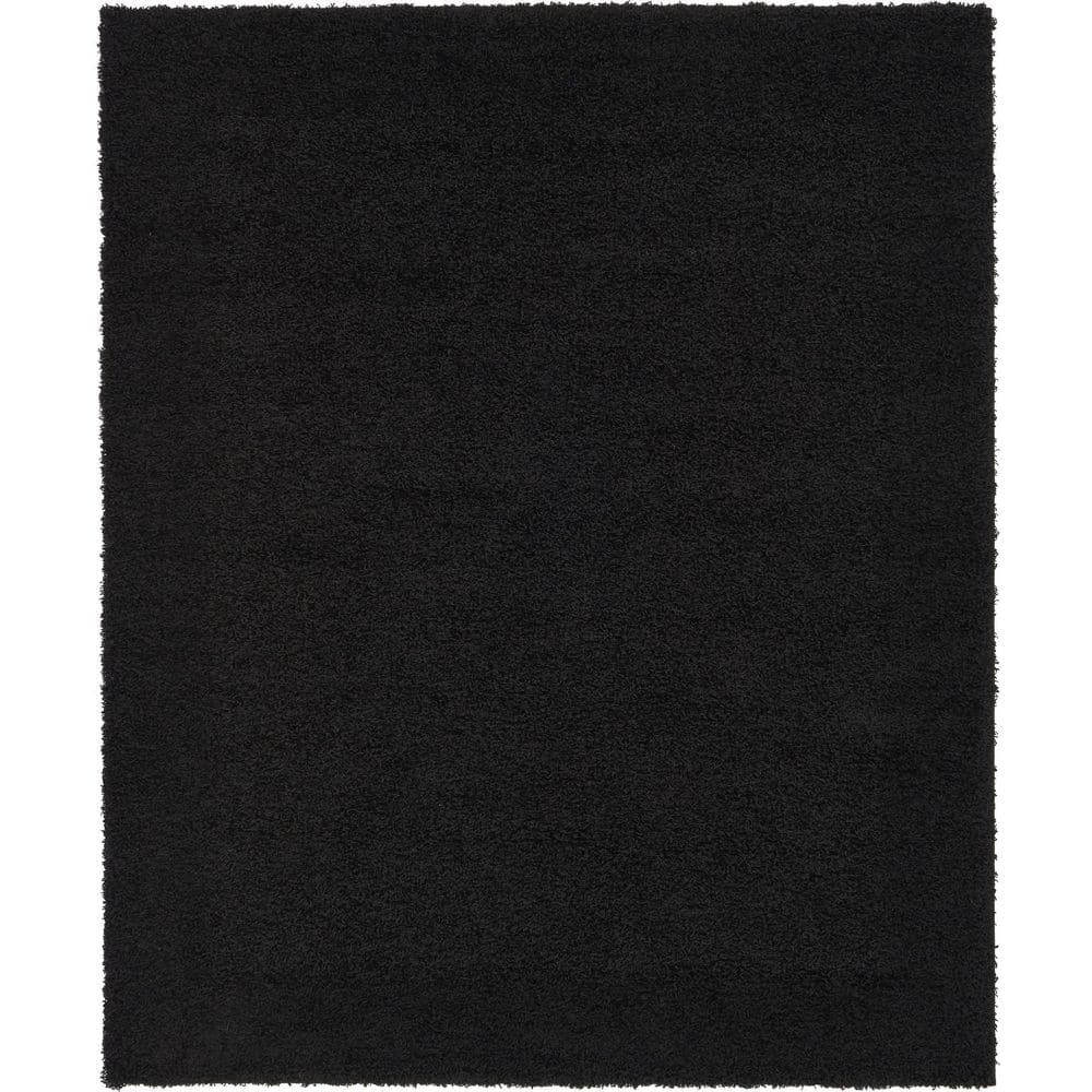 Unique Loom Solid Shag Collection Area Rug (7 ft. 10 in. x 10 ft ...