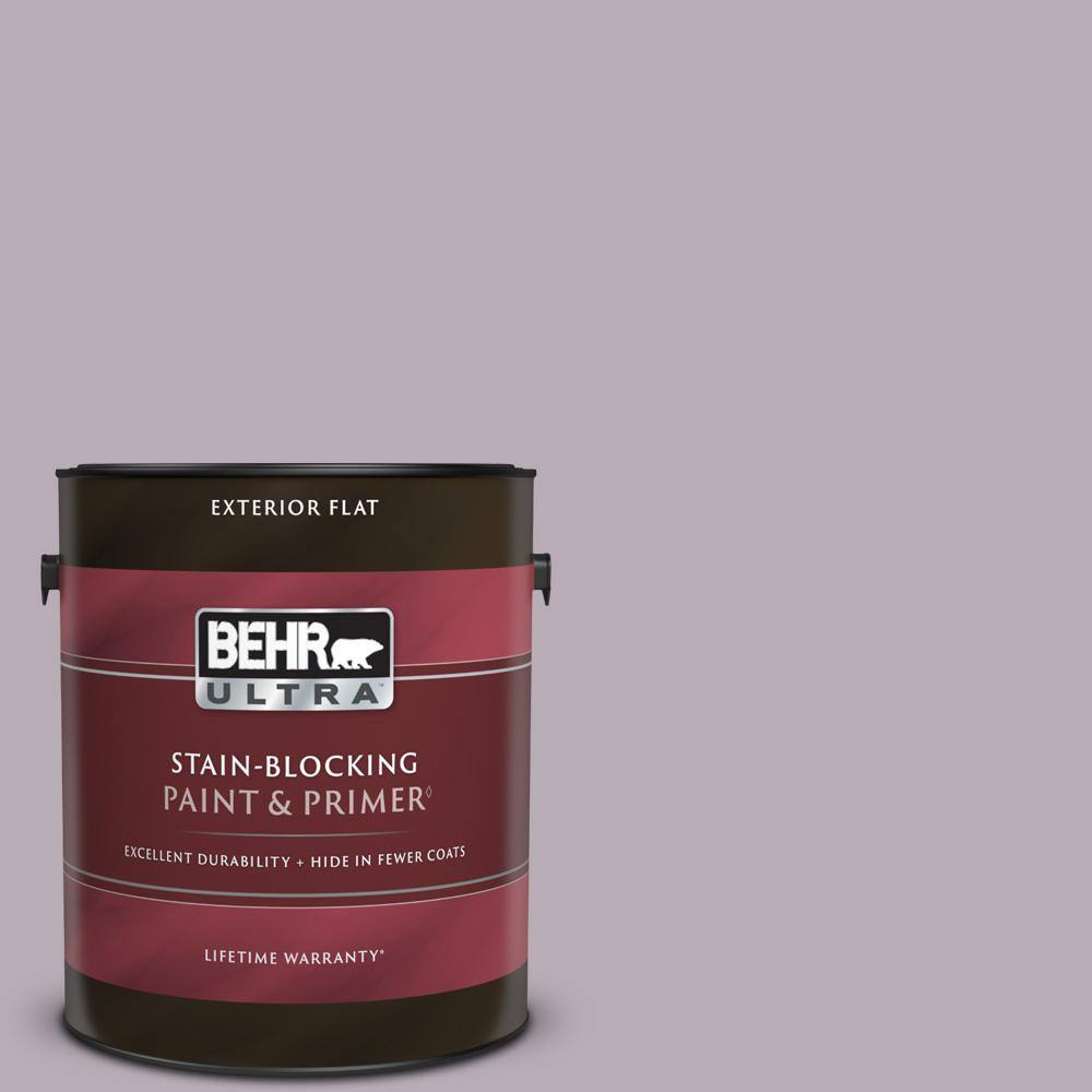 BEHR ULTRA 1 gal. #670F-4 Silverberry Flat Exterior Paint & Primer ...