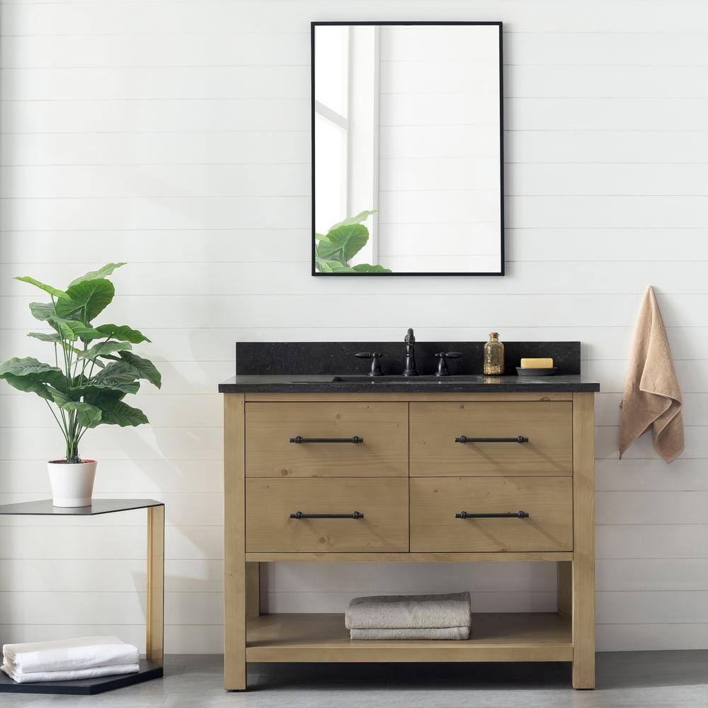 SUDIO Windwood 42 in. W x 22 in. D x 34 in. H Bath Vanity in Tan with ...