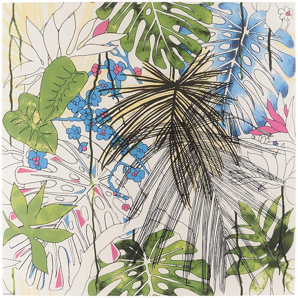 Ivy Hill Tile Kaa Floral 4 in. x 0.39 in. Matte Porcelain Floor and ...