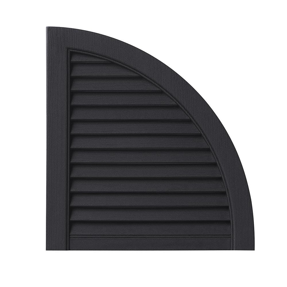 Ply Gem 15 in. x 16 in. Polypropylene Open Louvered Design Black ...