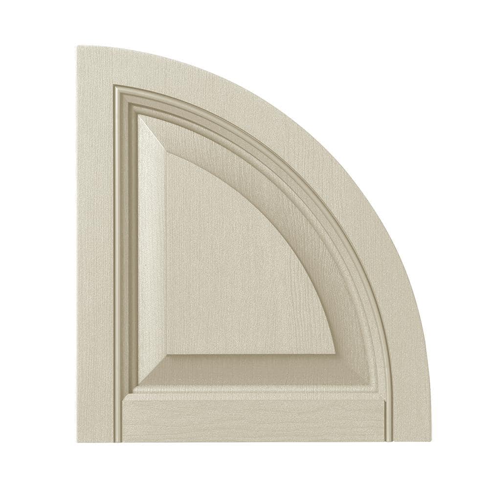 Ply Gem 15 in. x 16 in. Polypropylene Raised Panel Arch Design in Sand ...