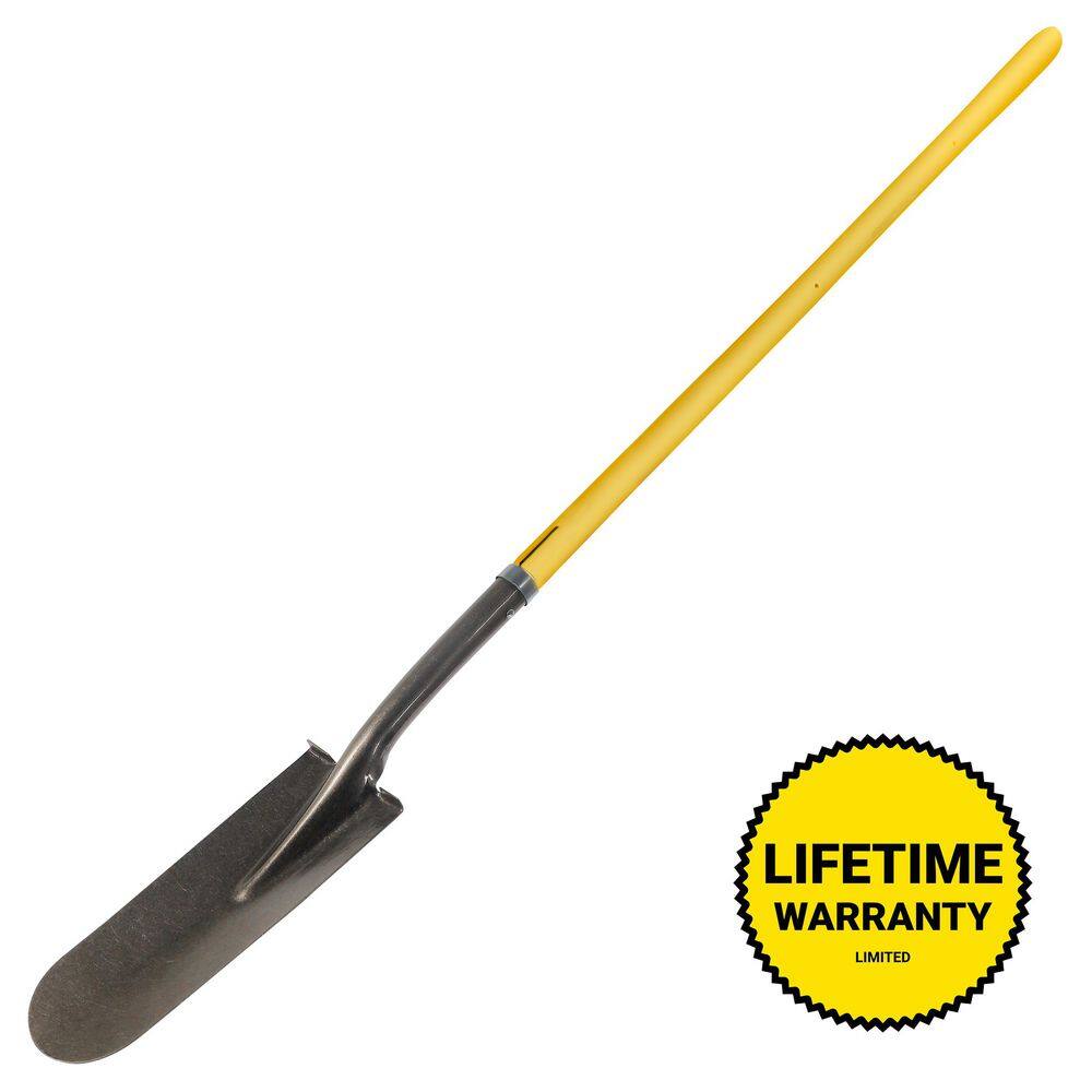 Nupla 48 in. Fiberglass Handle 14 in. Hollow Back Blade Drain Spade 75. ...