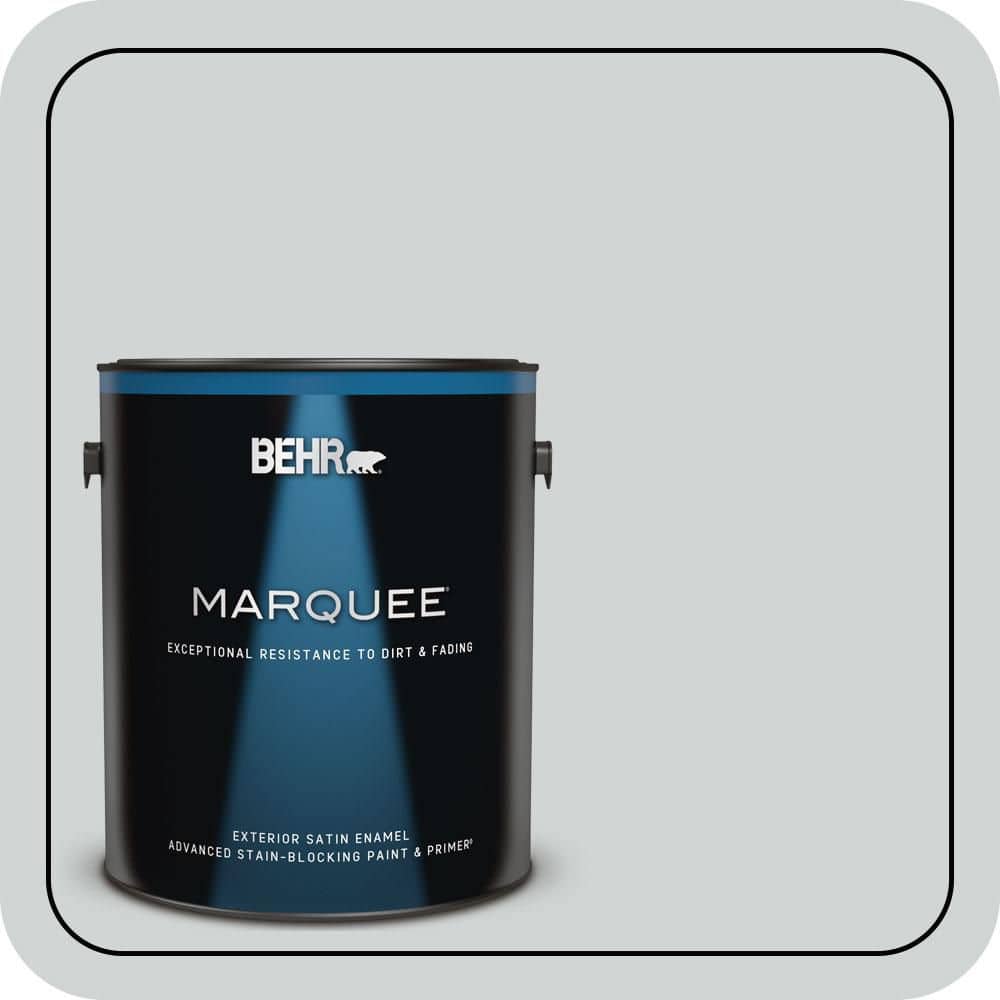 BEHR MARQUEE 1 gal. #N450-1 Evaporation Satin Enamel Exterior Paint ...