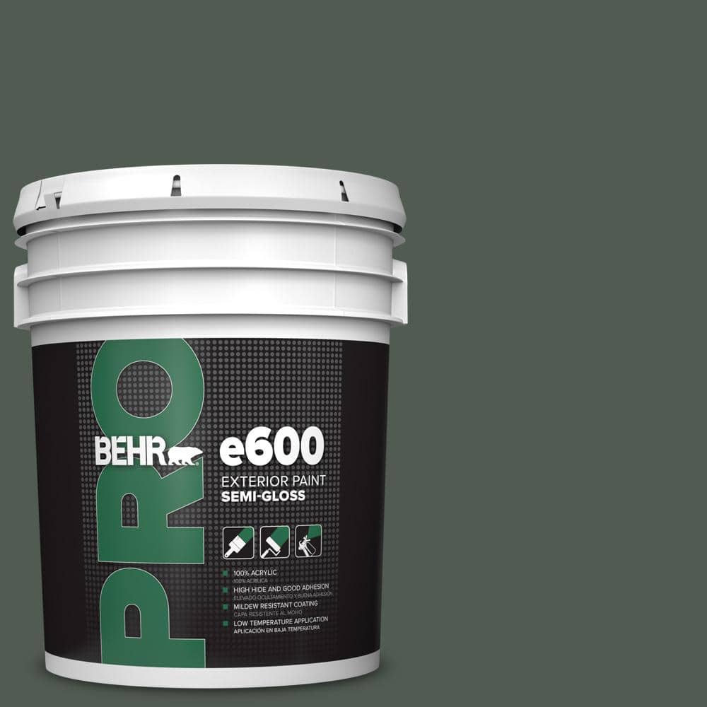 BEHR PRO 5 gal. #N420-7 Alpine Trail Semi-Gloss Exterior Paint PR67305 ...