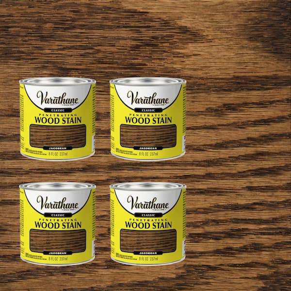 Varathane 8 oz. Jacobean Classic Interior Wood Stain (4-Pack) 339746 ...