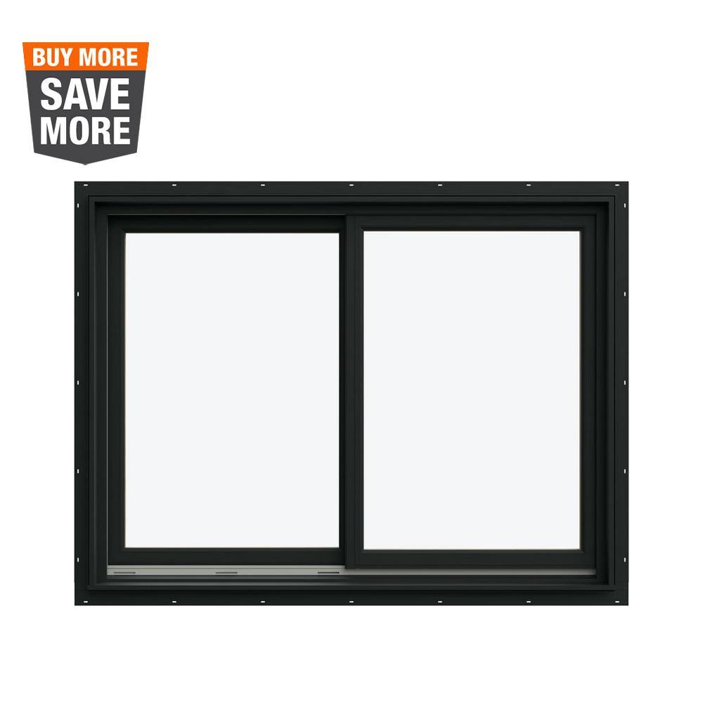 JELD-WEN 47.3125 in. x 35.5625 in. W-5500 Left-Hand Sliding Wood Clad ...