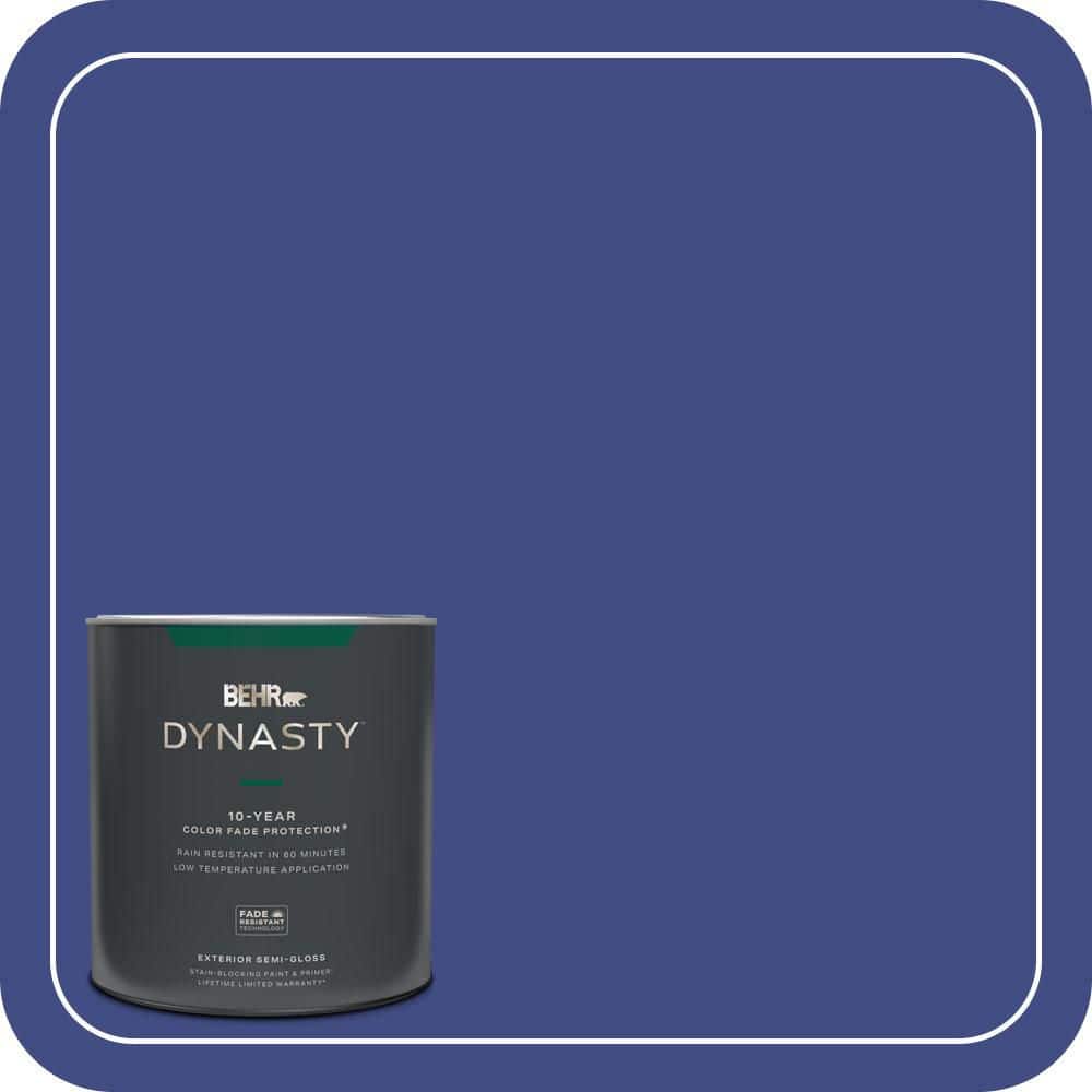 BEHR DYNASTY 1 qt. #MQ5-48 Boudoir Blue Semi-Gloss Exterior Stain ...