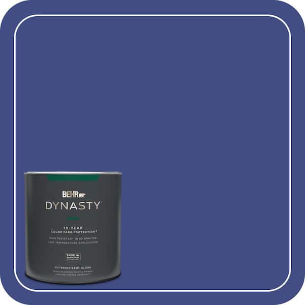 BEHR DYNASTY 1 qt. #MQ5-48 Boudoir Blue Semi-Gloss Exterior Stain ...