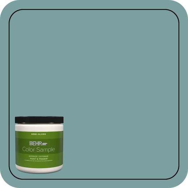 BEHR PREMIUM PLUS 8 oz. #S440-4 Tower Bridge Semi-Gloss Interior ...