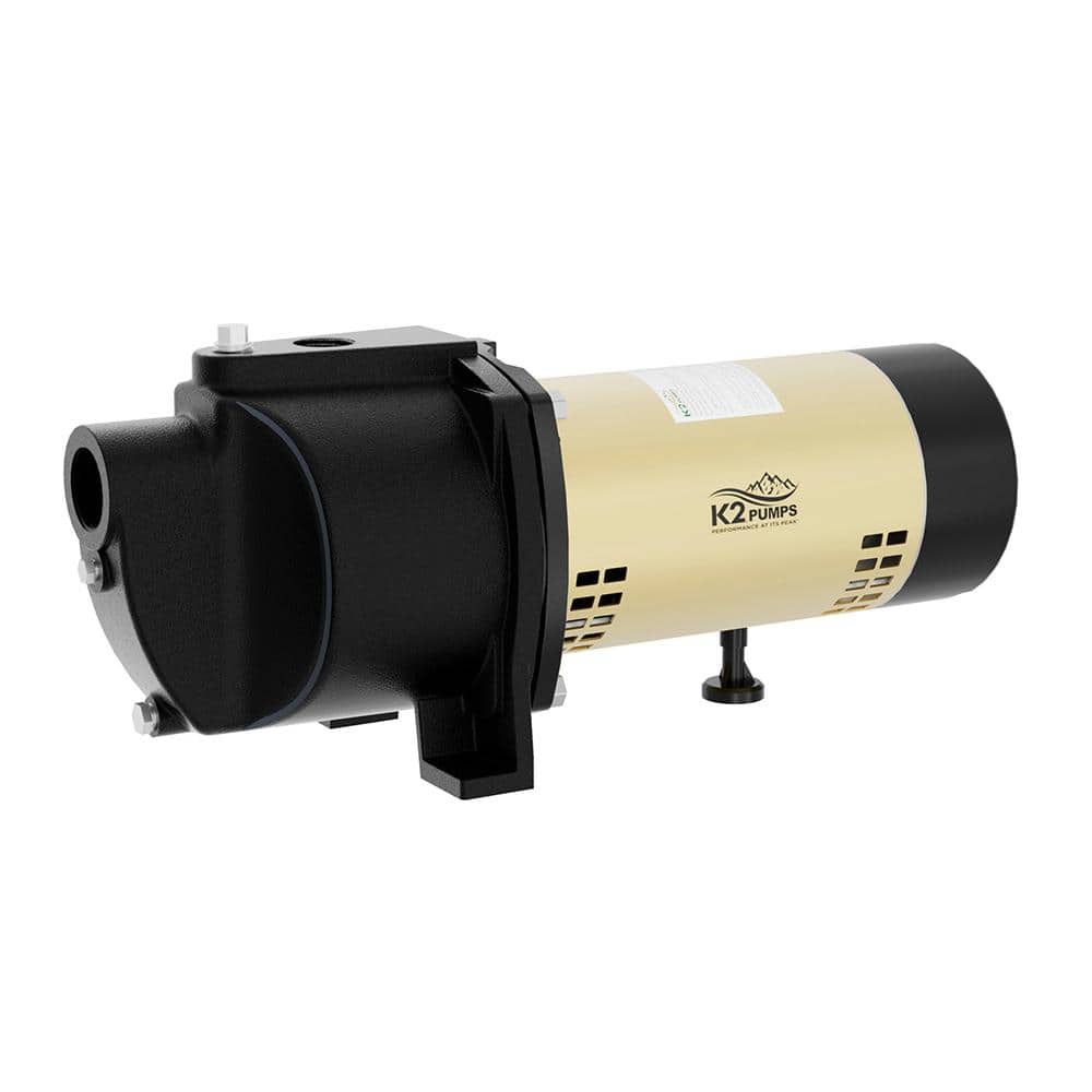 K2 PRO 1/2 HP Heavy-Duty Cast Iron Shallow Well Jet Pump WPS05004K - The Home Depot