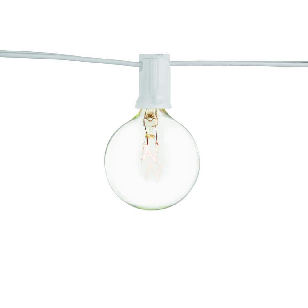 Hampton Bay 12-Light 12 ft. Outdoor/Indoor Plug-In Incandescent G50 ...