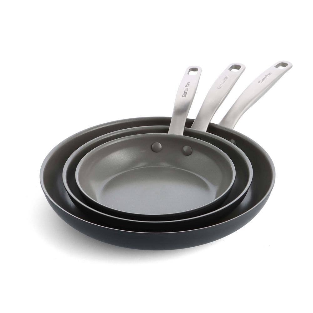 GreenPan Chatham Aluminum 3-Piece Hard Anodized Healthy Ceramic ...