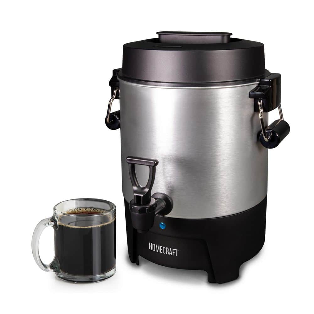 HomeCraft Aluminum 45-Cup Coffee Urn, Stainless Steel HCCU45AL - The ...