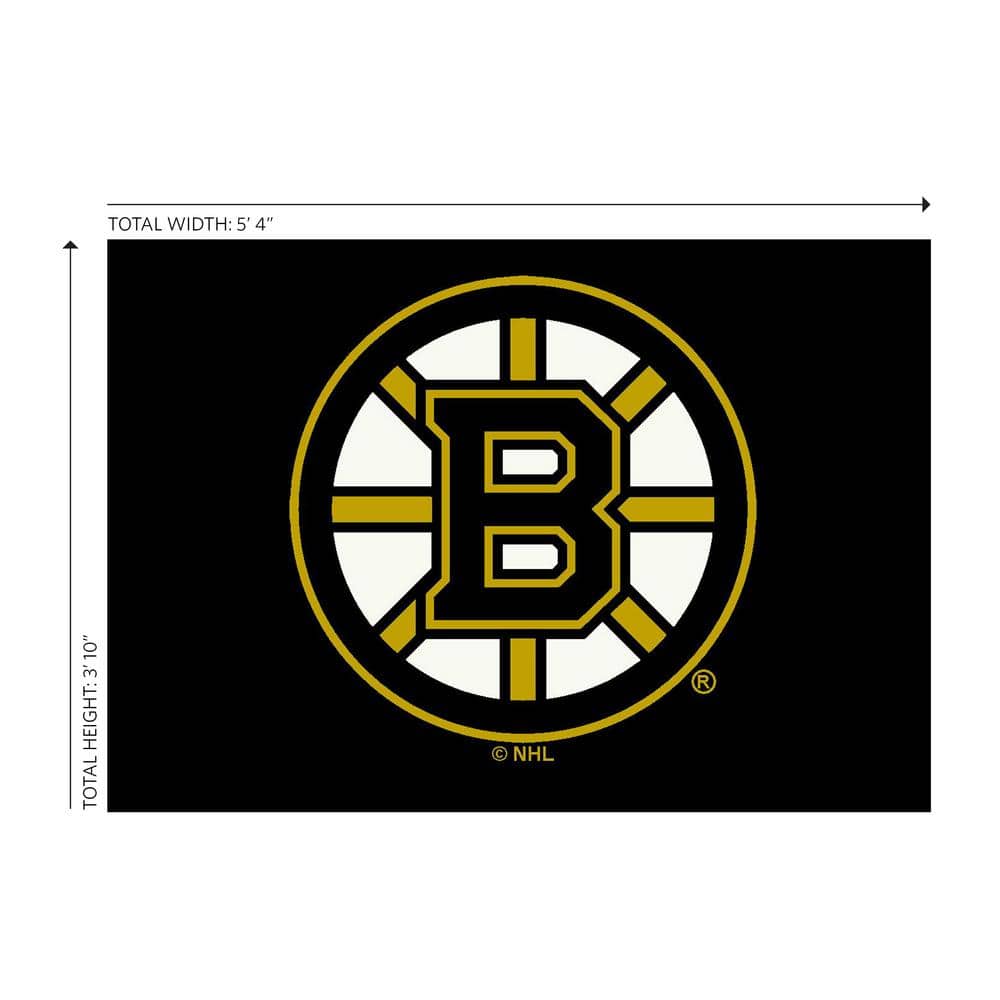 IMPERIAL Boston Bruins 6 ft. by 8 ft Spriit Area Rug IMP 525-4001 - The ...