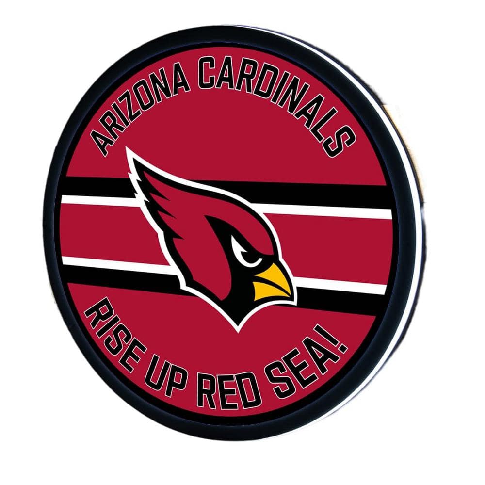 Evergreen Arizona Cardinals 15 in. Round Plug-in LED Lighted Sign ...