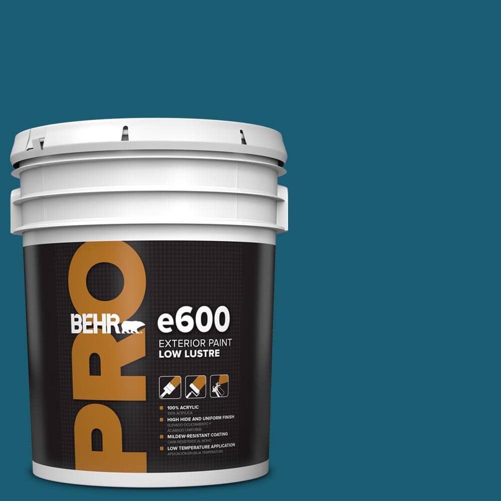 BEHR PRO 5 gal. #540D-7 Deep Blue Sea Low Luster Exterior Paint PR62305 ...