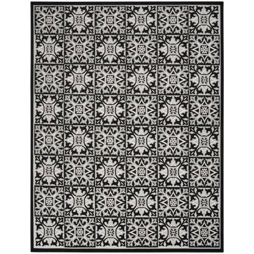 HomeRoots Black, White 9 ft. x 12 ft. Woven Polypropylene Rectangle ...