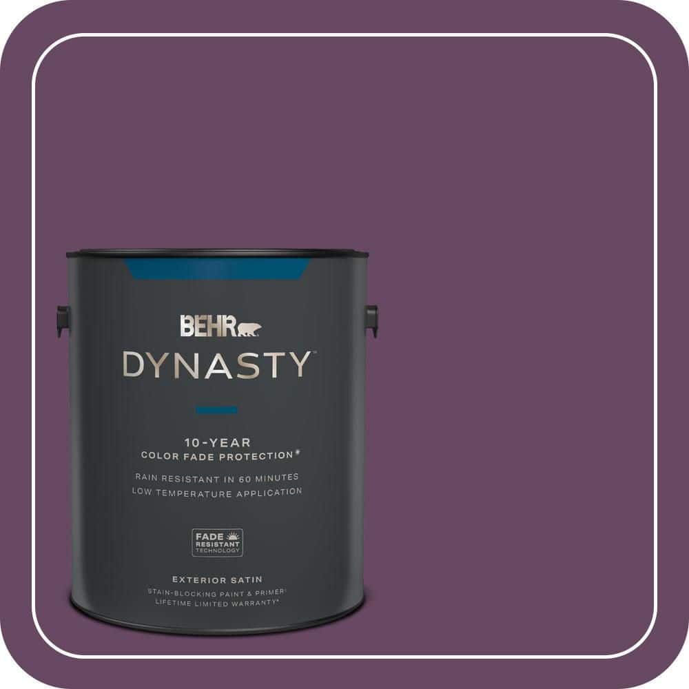 BEHR DYNASTY 1 gal. #680D-7 Bunchberry Satin Enamel Exterior Stain ...