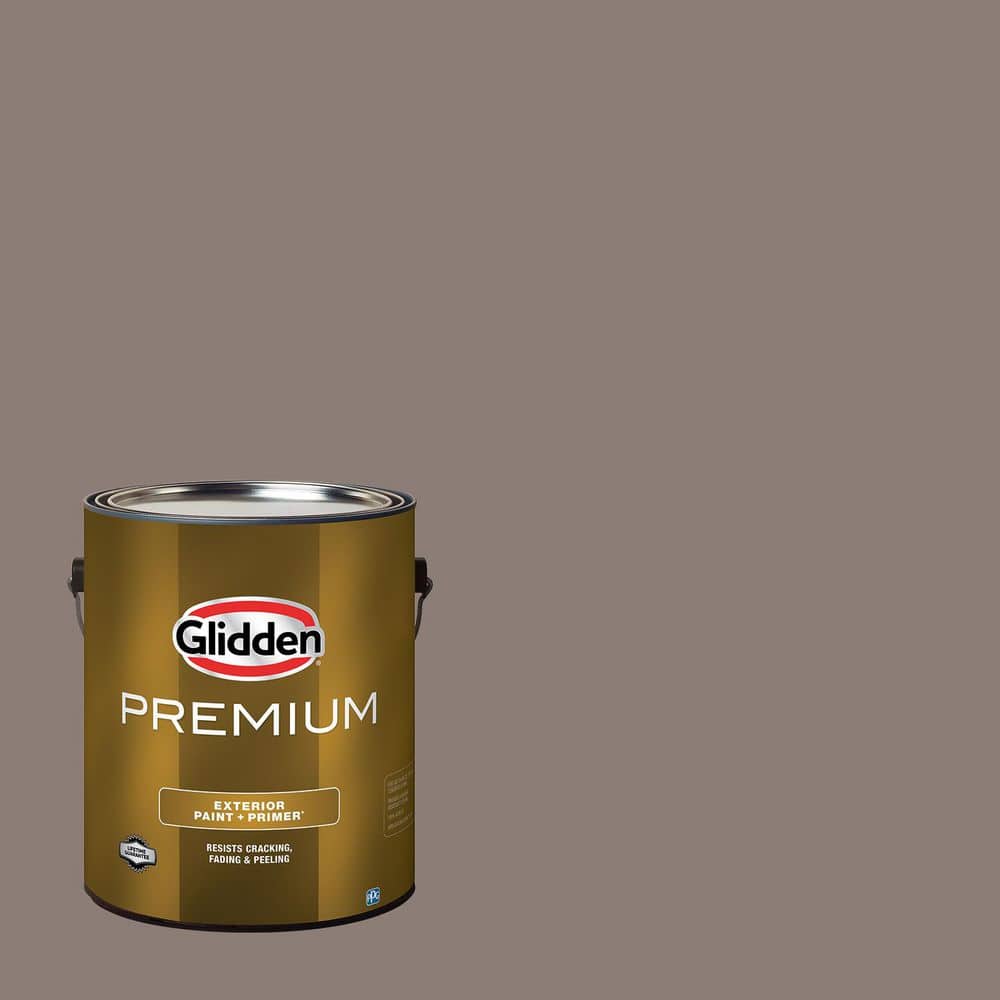 Glidden Premium 1 gal. PPG1017-5 Cinnamon Toast Flat Exterior Latex ...