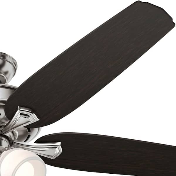 Hunter Channing 60 In Indoor Brushed Nickel Ceiling Fan With Light Kit ...