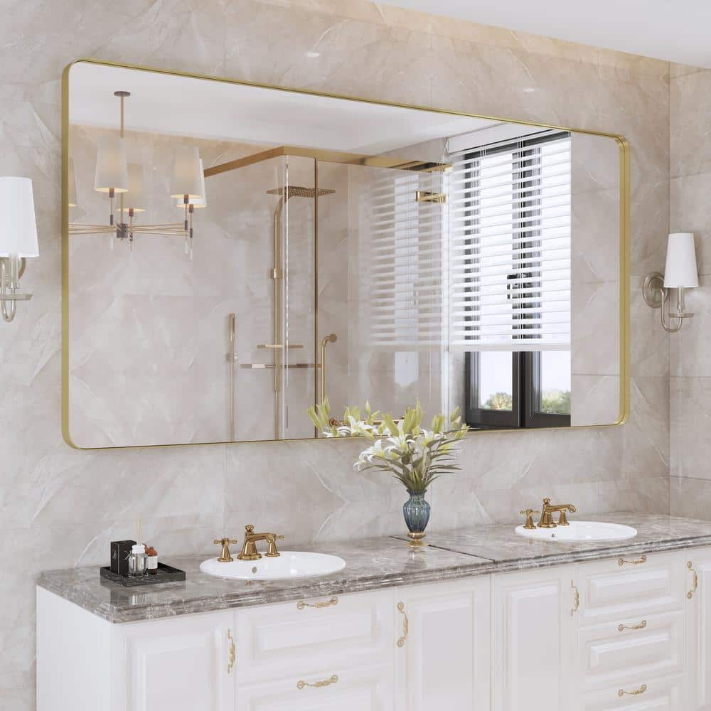 Klajowp 72 in. W x 36 in. H Large Rectangular Framed Wall Mounted ...