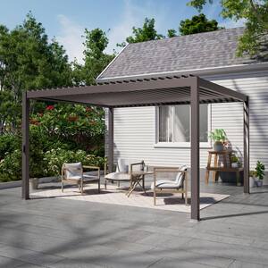 Sonkuki Titan Series 12 ft. x 14 ft. Dark Brown Aluminized Steel ...