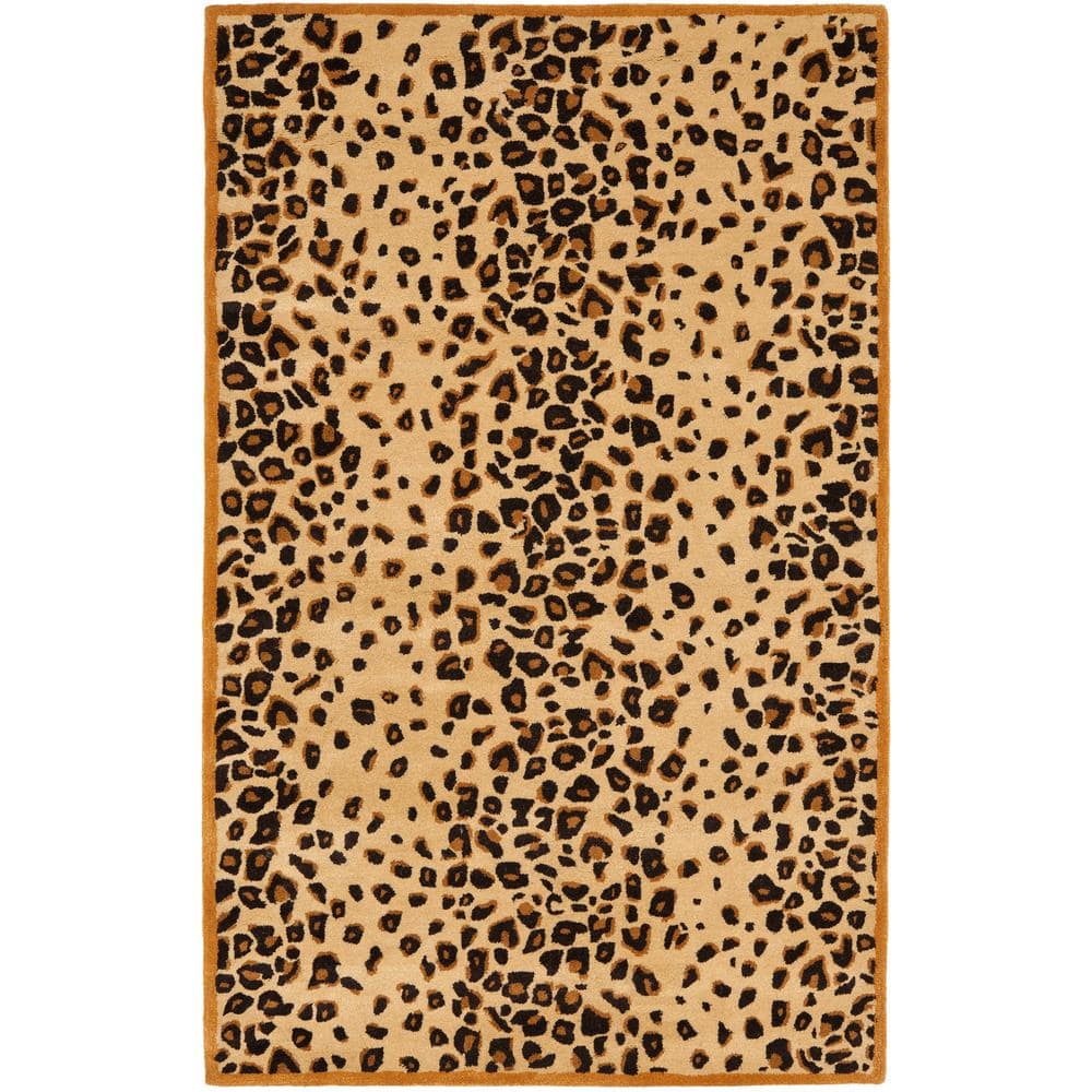 SAFAVIEH Martha Stewart Teak 9 ft. x 12 ft. Animal Print Area Rug ...