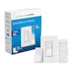 Lutron Diva Smart Dimmer Switch 3-Way Kit with Pico Paddle Remote, 150-Watt LED, White (DVRF ...